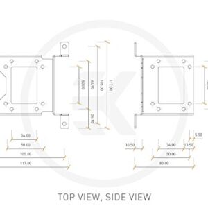 EKWB EK-UNI Pump Bracket (120mm Fan) Vertical