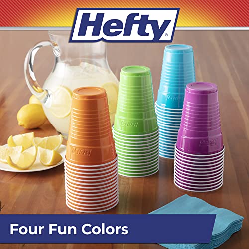 Hefty Everyday 16 oz Disposable Party Cups - 16 fl oz - 100 / Pack - Assorted Bright - Cold Drink, Party