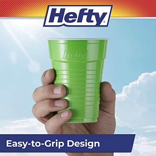 Hefty Everyday 16 oz Disposable Party Cups - 16 fl oz - 100 / Pack - Assorted Bright - Cold Drink, Party