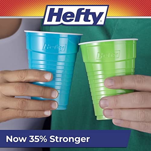 Hefty Everyday 16 oz Disposable Party Cups - 16 fl oz - 100 / Pack - Assorted Bright - Cold Drink, Party