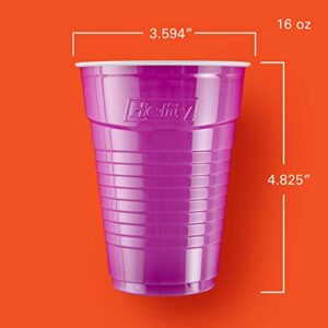 Hefty Everyday 16 oz Disposable Party Cups - 16 fl oz - 100 / Pack - Assorted Bright - Cold Drink, Party