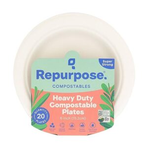 repurpose, 6" eco-dessert plates, 20 count