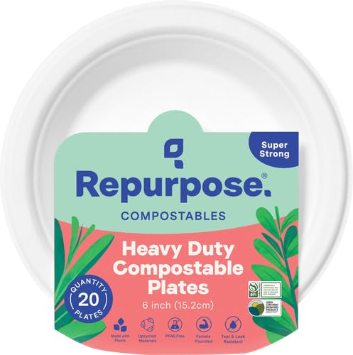 Repurpose, 6" Eco-Dessert Plates, 20 Count