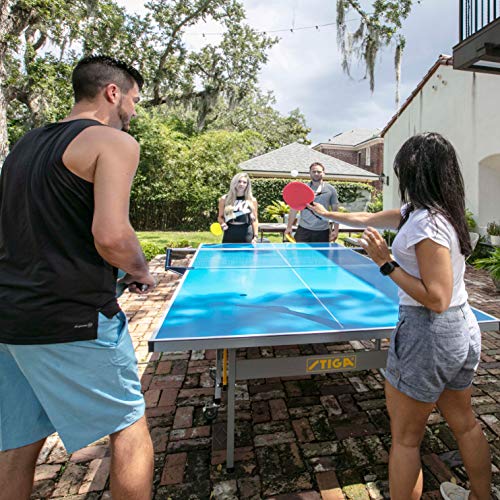 STIGA XTR Professional Outdoor Table Tennis Tables – All Weather Aluminum Waterproof Outdoor or Indoor Design with Net & Post - 10 Minute Easy Assembly Ping Pong Table with Compact Storage