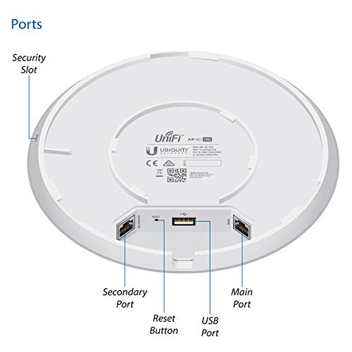 Ubiquiti Networks Unifi 802.11ac Dual-Radio PRO Access Point (UAP-AC-PRO-US), Single,White