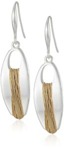 robert lee morris "spun metal" wire wrapped oval drop earrings