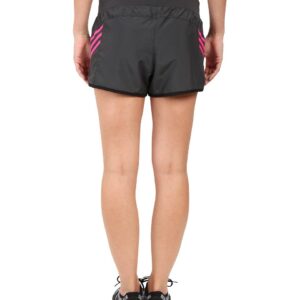 adidas Performance Women's Ultimate Woven 3 Stripe Shorts, Dark Grey Heather/Solid Grey/Black, Medium