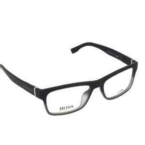 HUGO BOSS Eyeglasses 0729 0KAY Black Text Gray