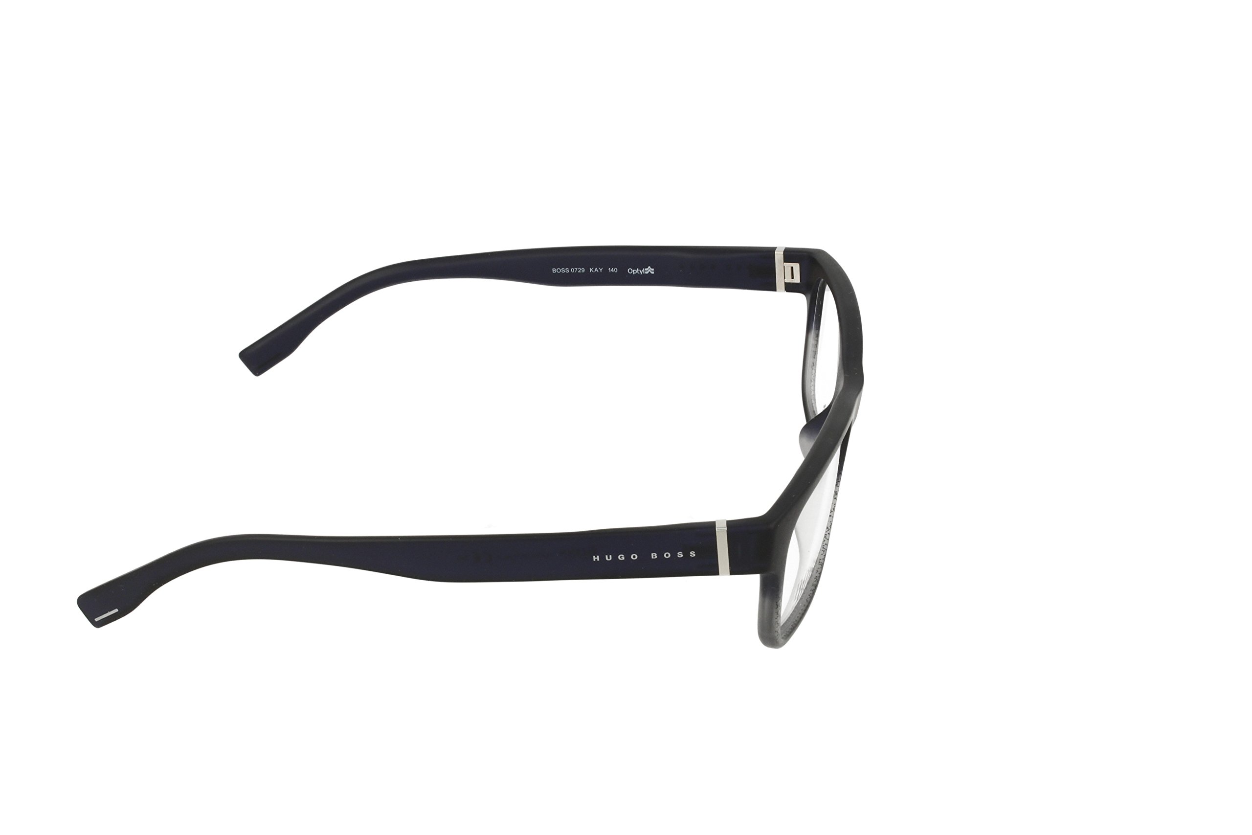 HUGO BOSS Eyeglasses 0729 0KAY Black Text Gray