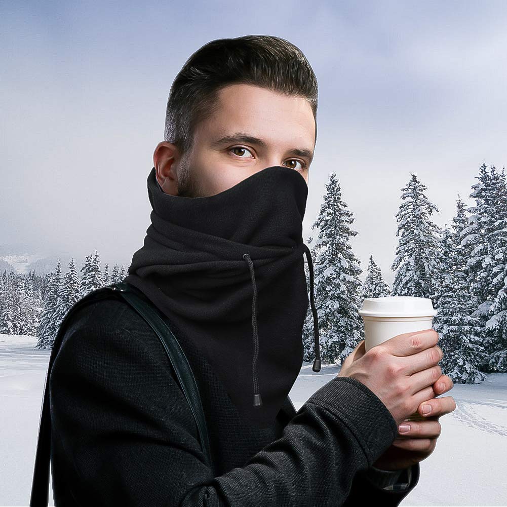 BINE Mens Winter Hat Cold Weather Face Mask Balaclava Hood Outdoor Sports Balaclava Windproof Black