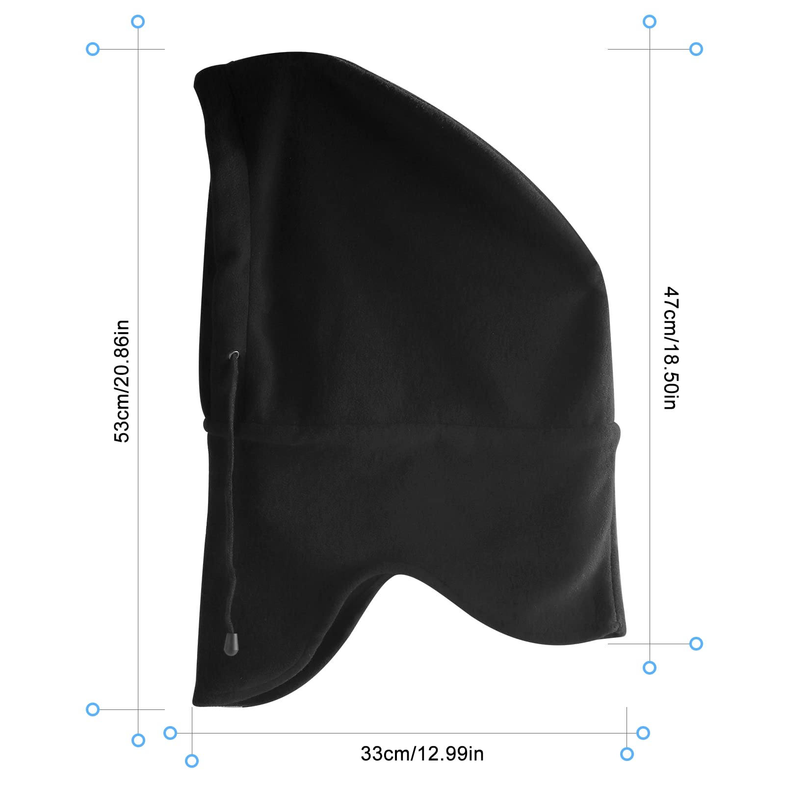 BINE Mens Winter Hat Cold Weather Face Mask Balaclava Hood Outdoor Sports Balaclava Windproof Black