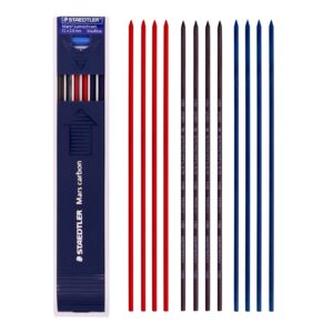 staedtler mars carbon lead 12 x 2 mm hb color mix(blue 4 ea+red 4 ea +black 4 ea)