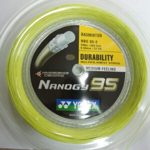 YONEX Nanogy 95 Badminton String 200m Reel-(Flash Yellow)