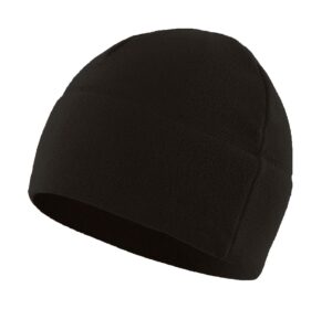 home prefer winter outdoor skull cap simple solid daily watch hat fleece beanie cap for men, black