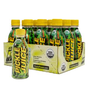 pickle juice sports drink - relieves cramps immediately - electrolyte pickle juice for day & night time cramp relief - pickle juice for leg cramps - no artificial ingredients - 8 oz, 12 pack