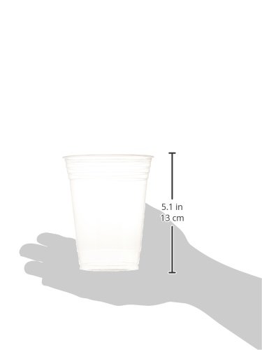 SOLO Cup Company -100 Company Plastic Party Cold Cups, 16 oz, Clear, 100 pack