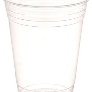 SOLO Cup Company -100 Company Plastic Party Cold Cups, 16 oz, Clear, 100 pack