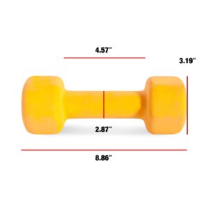 CAP Barbell Neoprene Coated Dumbbell Weight, 8 lb Pair,Orange