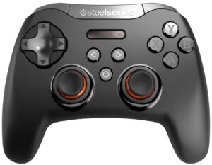 steelseries stratus bluetooth mobile gaming controller - android, windows, vr - 40+ hour battery life - supports fortnite mobile