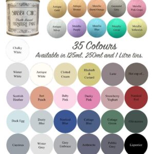 Shabby Chic Chalk Furniture Paint: Luxurious Chalk Finish Craft Paint for Home Decor, DIY, Wood Cabinets - All-in-One Paints with Rustic Matte Finish [Antique White] - (8.5 oz Covers 32 sf)