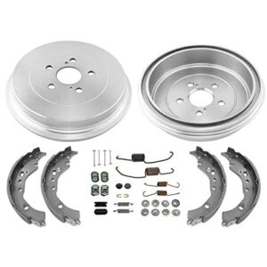 rear brake drums shoes spring 4pc kit replacement part toyota corolla 1.8l 2009 2010 2011 2012 2013 2014 2015 oe style set of 2