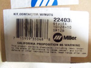 miller 224039 kit, contactor w/nuts