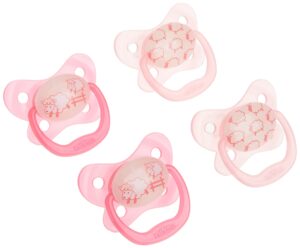 dr. brown's prevent contour glow in the dark pacifier, stage 1 (0-6m), pink, 4-pack