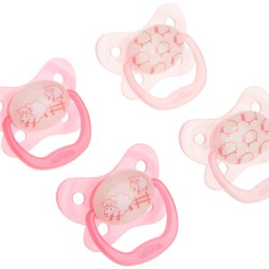 Dr. Brown's PreVent Contour Glow in the Dark Pacifier, Stage 1 (0-6m), Pink, 4-Pack