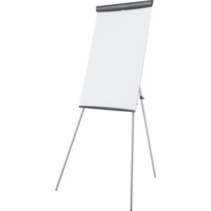 quartet melamine presentation easel, whiteboard/flipchart, 3' x 2', gray frame (et32eu)