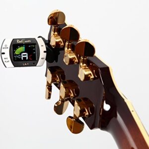 Real Tuner - Chromatic Clip-on Tuner for Guitar, Bass, Violin, Ukulele, Banjo, Brass and Woodwind Instruments - Bright Full Color Display - Extra Mic Function - A4 Pitch Calibration - Transposition