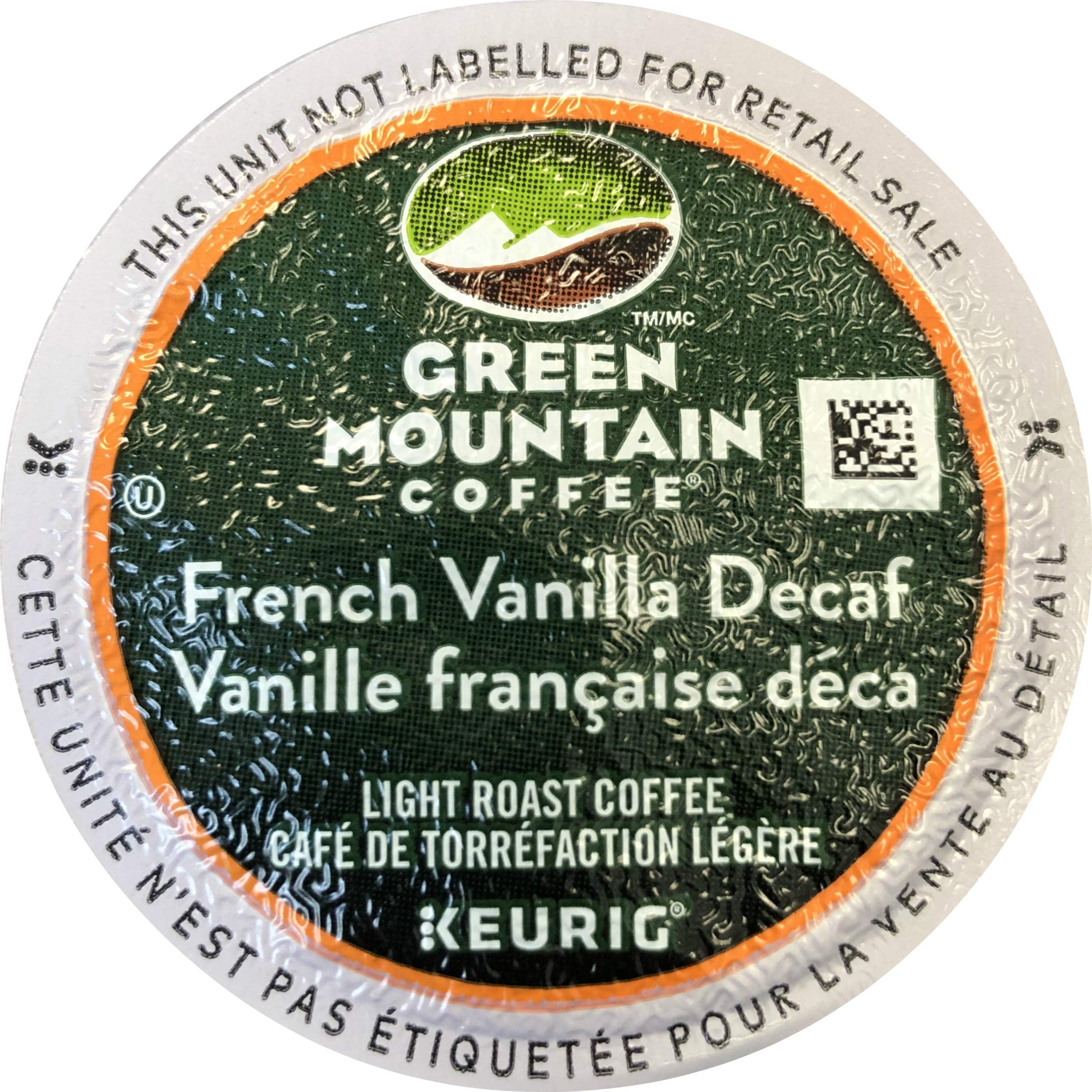 Green Mountain Coffee French Vanilla Decaf, Single-Serve Keurig K-Cup Pods, Light Roast, 96 Count (4 Boxes of 24 Pods)