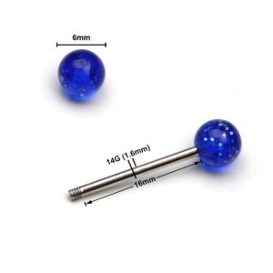 CrazyPiercing Wholesale Lot 50Pcs 14g Tongue Rings Barbells Nipple Barbell Piercing Jewelry Assorted Colors