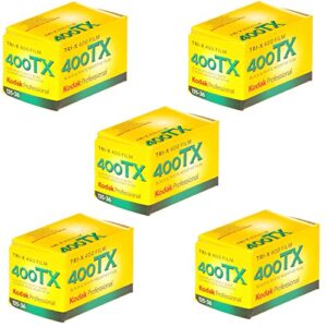 kodak tri-x 400tx professional iso 400, 36mm, black and white film (pack of 5)