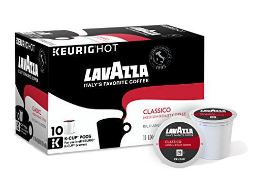 Lavazza Classico Medium Roast Keurig K-Cups Coffee, 10 Count