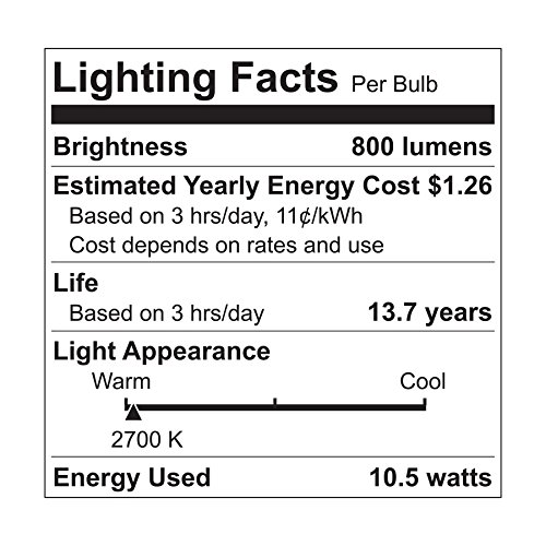 GE Lighting LED Outdoor Light Bulb, 10.5 Watt (60 Watt Equivalent) Soft White, Medium Base, Dimmable (1 Count)