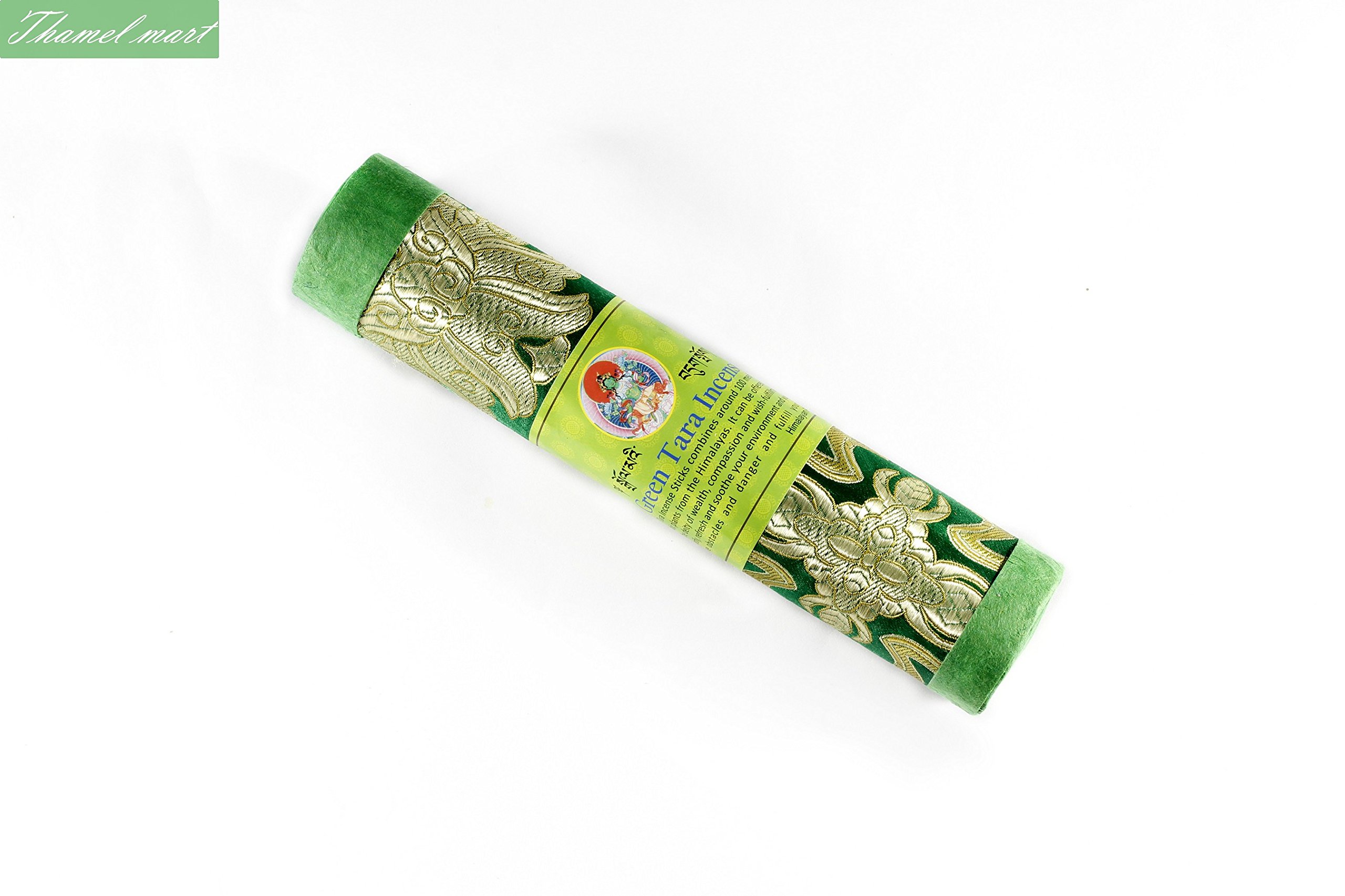 Green Tara Tibetan Incense Sticks - Spiritual & Medicinal Relaxation - More effective than Potpourris & Scented Oils