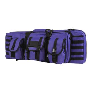 nc star cvdc2946pr-36 ncstar, double carbine case, sizenameinternal, black with purple tan, 36