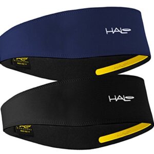 Halo II Headband Sweatband Pullover , 1 Black and 1 Navy - 2 Pack