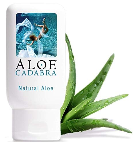 Aloe Cadabra Natural Water Based Personal Lubricant and Vaginal Moisturizer, Organic Aloe Lube for Men, Women and Couples, Non-Staining, pH Balanced (Unscented 2.5 Ounces, 1 Pack)