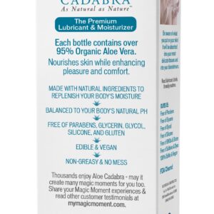 Aloe Cadabra Natural Water Based Personal Lubricant and Vaginal Moisturizer, Organic Aloe Lube for Men, Women and Couples, Non-Staining, pH Balanced (Unscented 2.5 Ounces, 1 Pack)