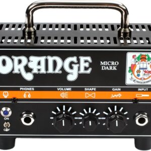 Orange Micro Dark Terror Hybrid Amp Head Mini Stack Combo w/ Cabinet and Speaker Cable, Black