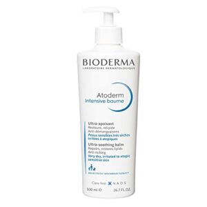 bioderma atoderm intensive balm, hydrating balm for dry to atopic sensitive skin, face & body moisturizer with ultra soothing anti-itching formula, fragrance-free, non-greasy & non-sticky for family