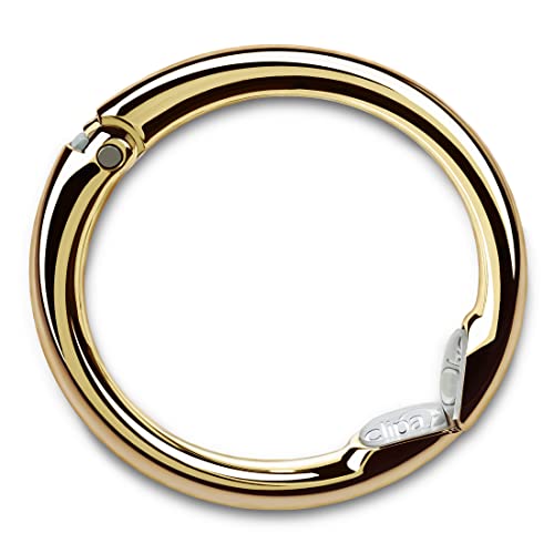 Clipa Bag Hanger - Polished Gold PVD - The Ring That Opens Into a Hook and Hangs in Just 1/2" of Space, Holds 33 lbs., 3 yr. Warranty