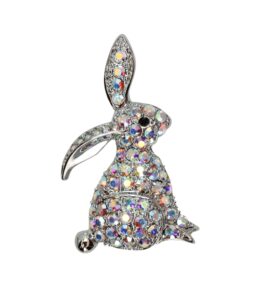 faship ab rhinestone crystal bunny rabbit pin brooch for easter