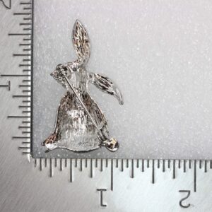 Faship AB Rhinestone Crystal Bunny Rabbit Pin Brooch for Easter