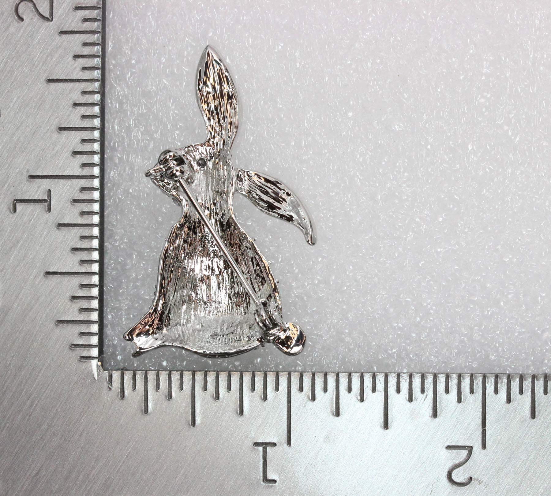 Faship AB Rhinestone Crystal Bunny Rabbit Pin Brooch for Easter