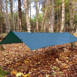 DD Hammocks - DD SuperLight Tarp S (9ft x 5ft) - 100% Waterproof Ripstop Nylon Compact Ultralight & Multifunctional Rainfly Tarp Tent Bivvi Cover for Camping Hiking Bikepacking & Day Shelter