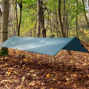 DD Hammocks - DD SuperLight Tarp S (9ft x 5ft) - 100% Waterproof Ripstop Nylon Compact Ultralight & Multifunctional Rainfly Tarp Tent Bivvi Cover for Camping Hiking Bikepacking & Day Shelter