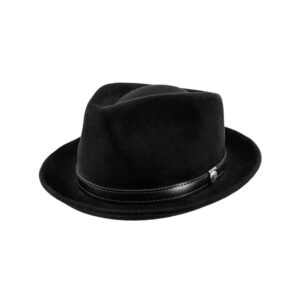 stetson men's fedoras, black, x-large