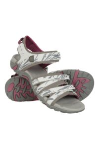 mountain warehouse santorini wide-fit womens sandals light grey womens shoe size 9 us